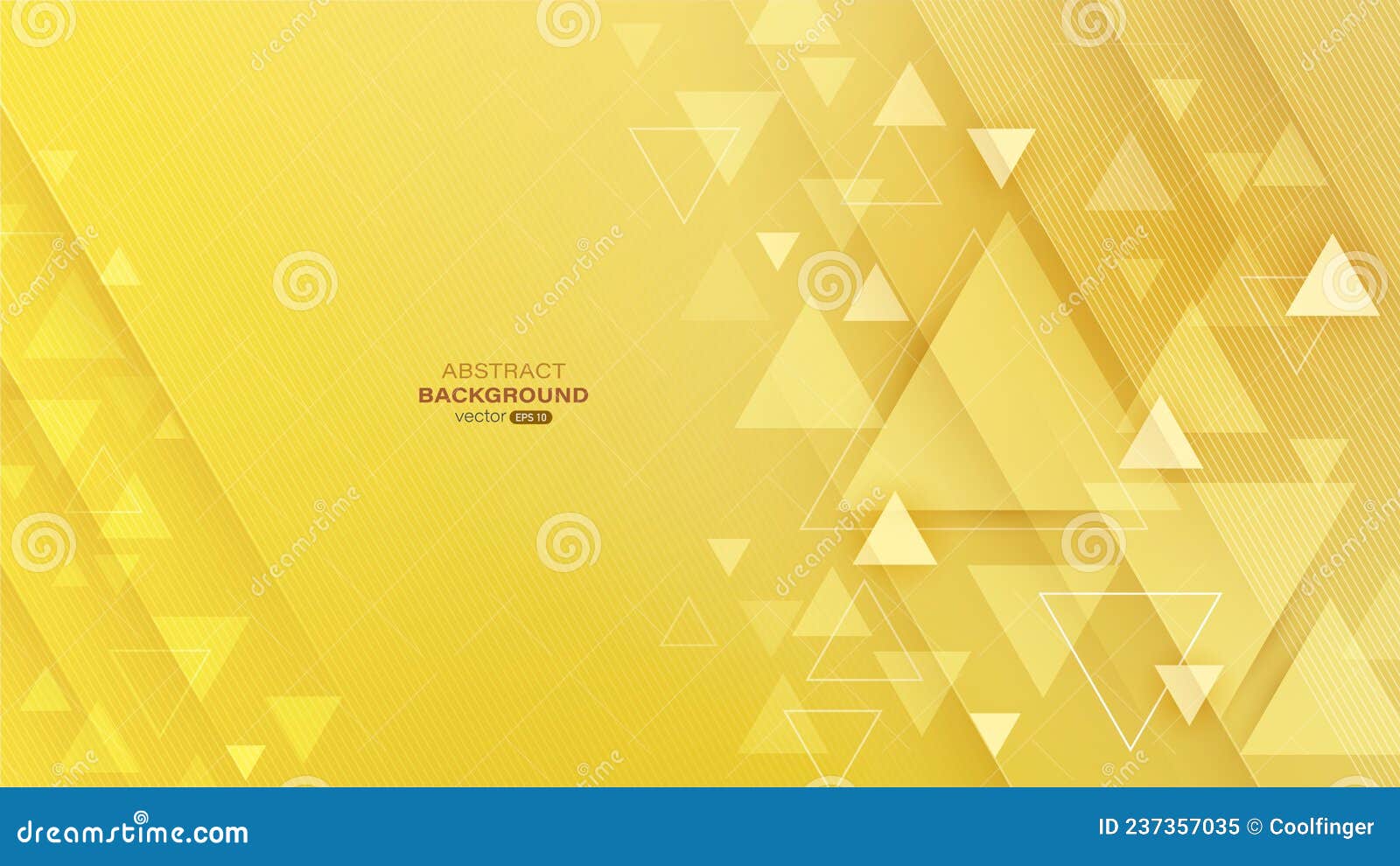Triangle Shape Abstract Geometric Yellow Background Stock Vector ...