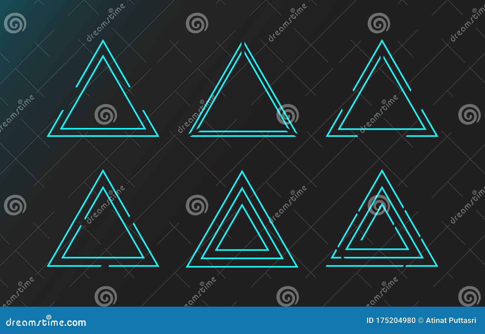 Triangle Shape Abstract Technology Future Interface Hud Stock Vector ...