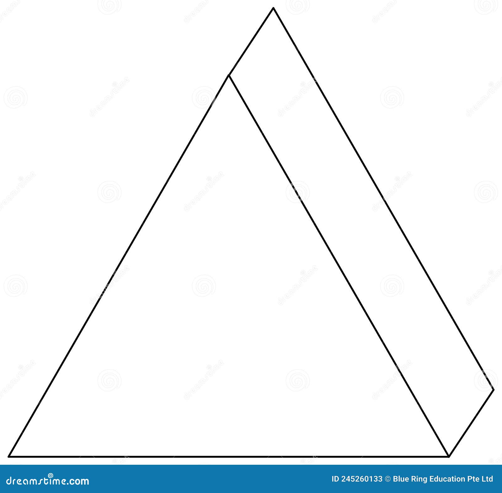 Triangle Shape Black and White Doodle Character Stock Vector ...