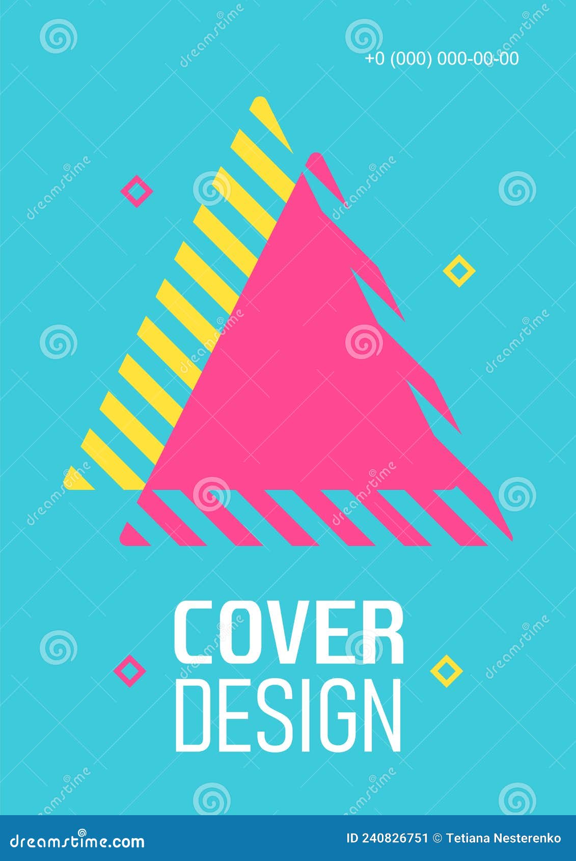 Triangle Shape Card Design Template Stock Vector - Illustration of text ...