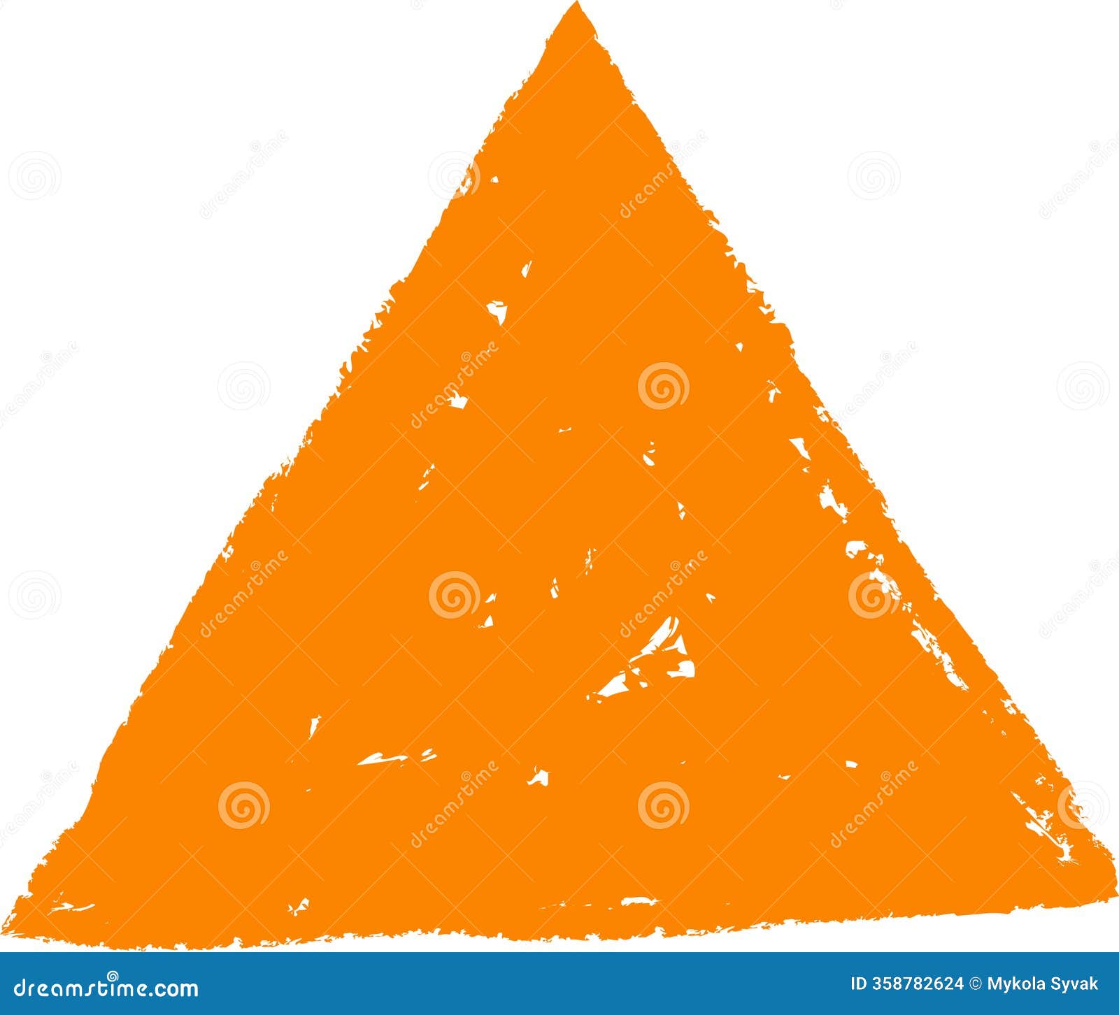 Triangle Shape Crayon Hand Drawn Stock Illustration - Illustration of ...