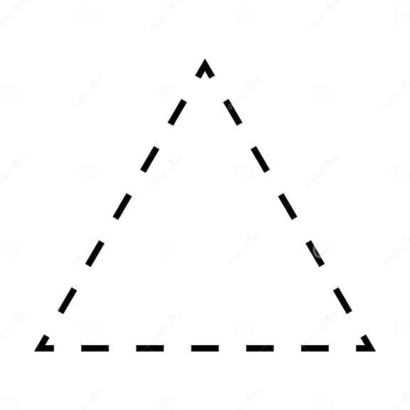 Triangle Shape Dashed Icon Vector Symbol for Creative Graphic Design Ui ...