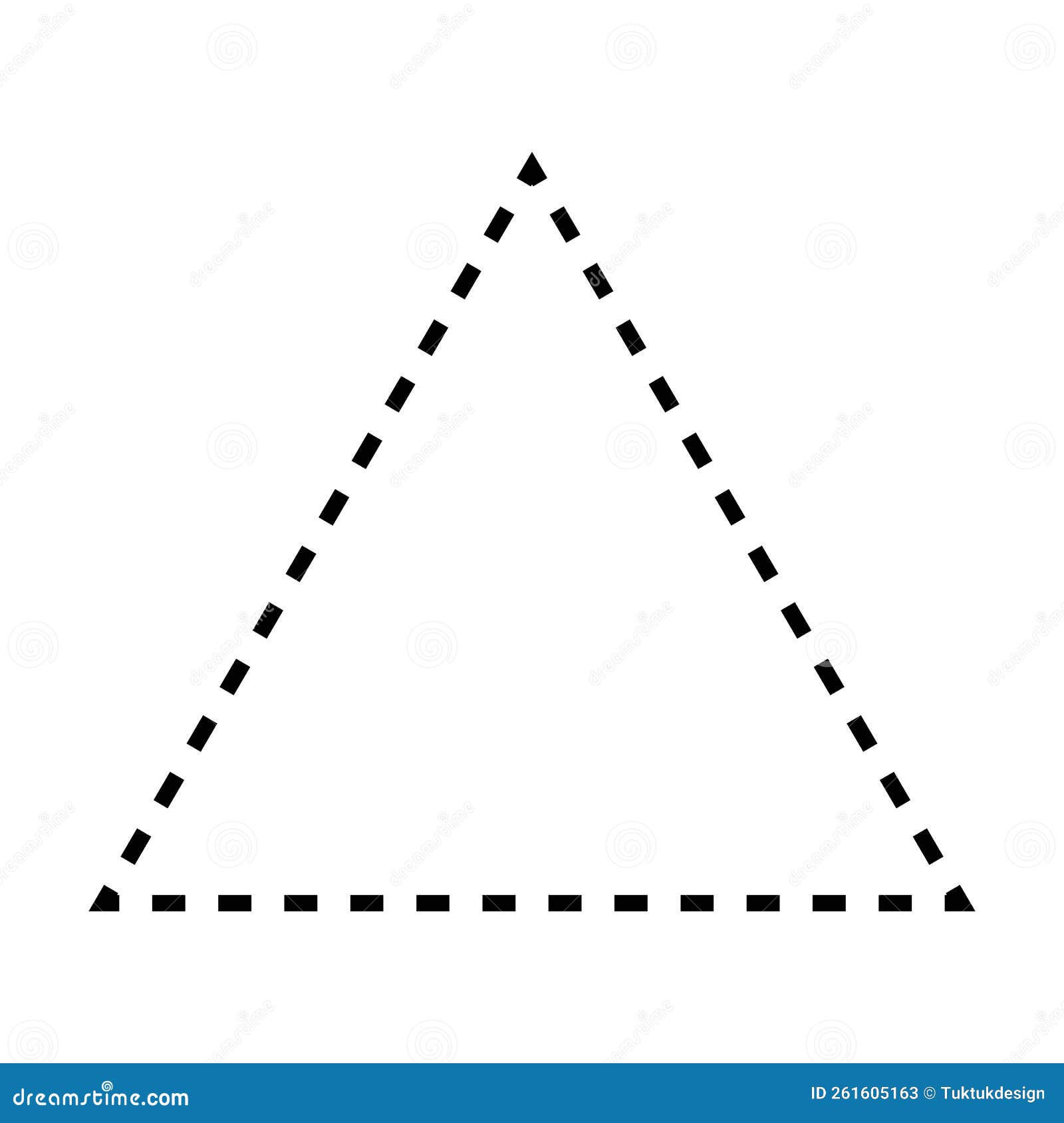 Triangle Shape Dashed Icon Vector Symbol for Creative Graphic Design Ui ...