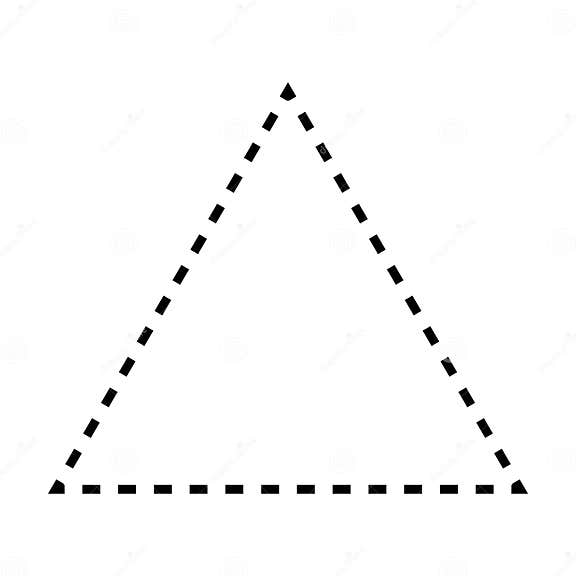 Triangle Shape Dashed Icon Vector Symbol for Creative Graphic Design Ui ...