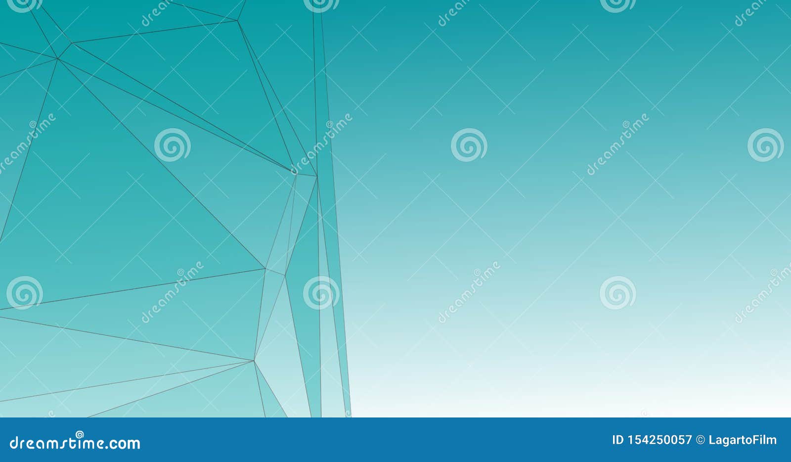 Triangle Shape Design Gradient Mint Blue Background Stock Vector ...