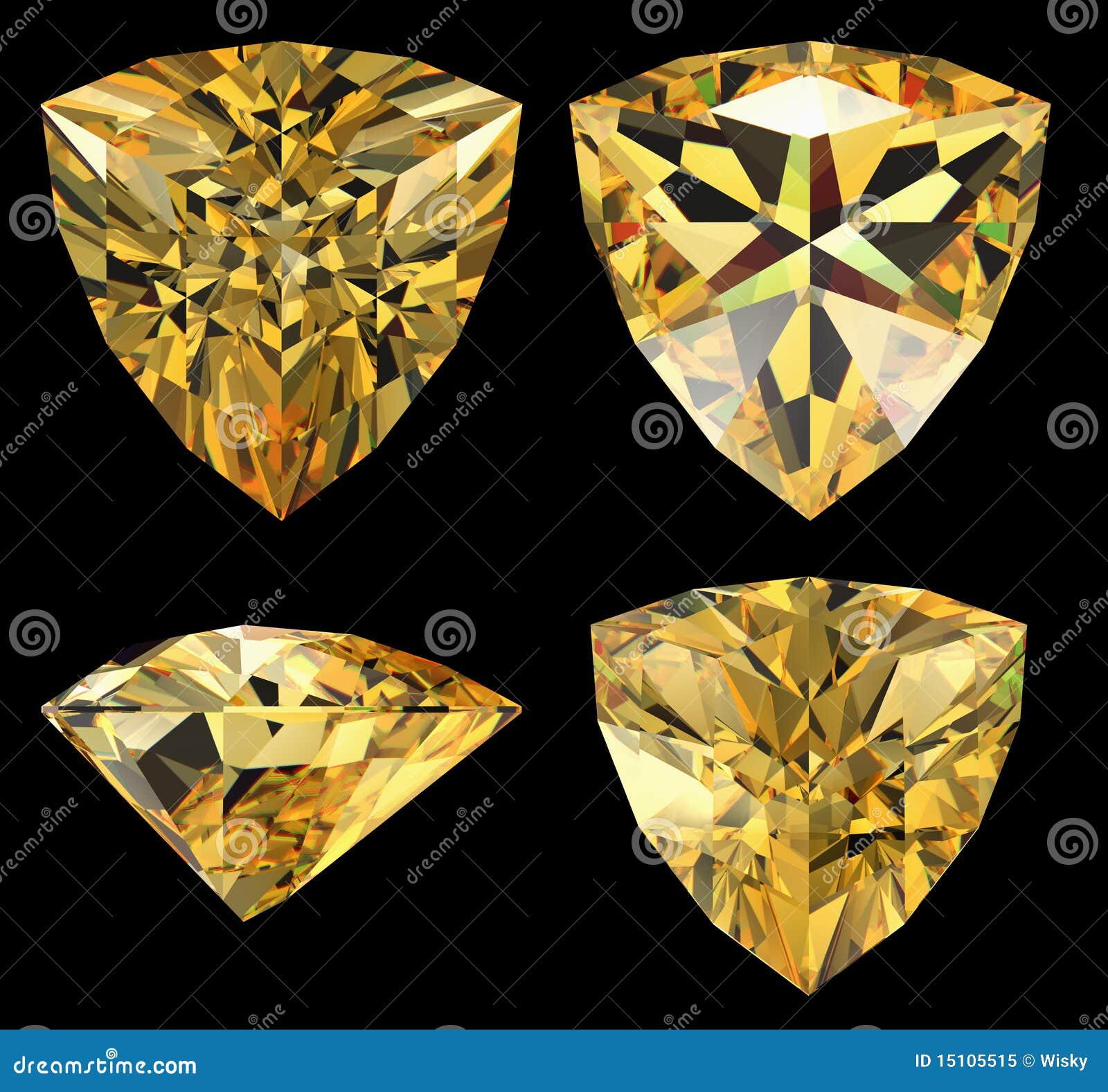 Triangle Shape Diamond Isolated Stock Illustration - Illustration of ...