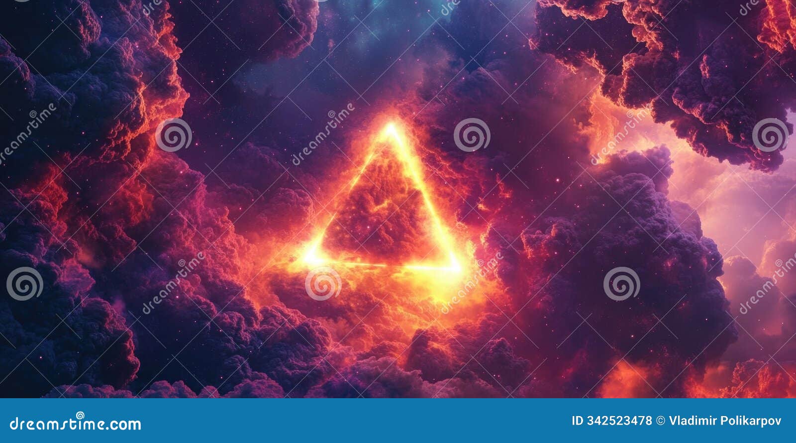 A Triangle Shape Forms in the Clouds, Perfect for Use in Backgrounds or ...