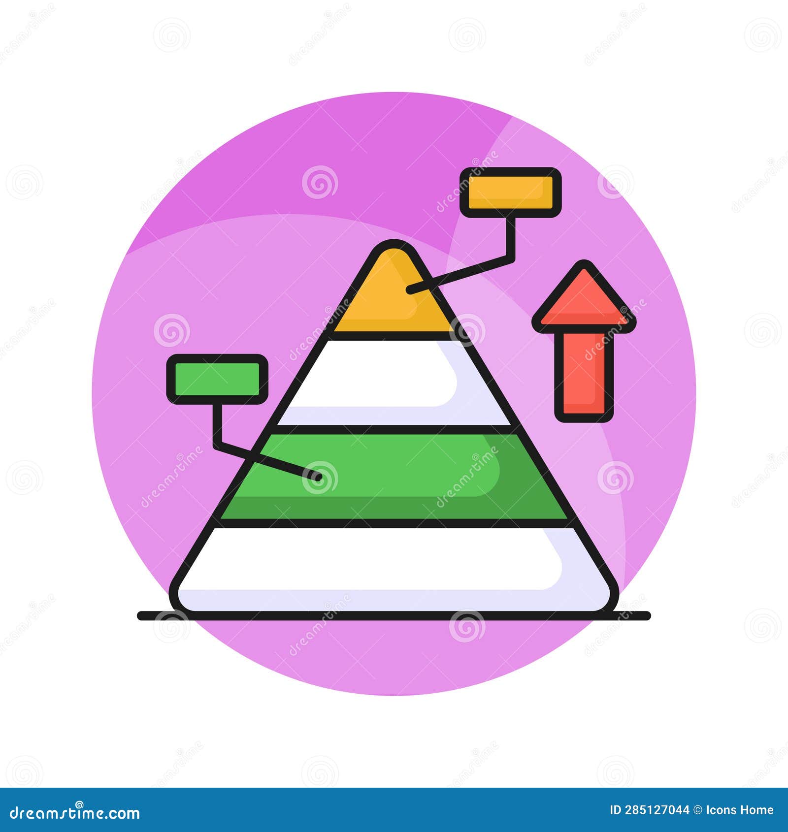 Triangle Shape Graph, Vector Design of Pyramid Infographics, Pyramid ...