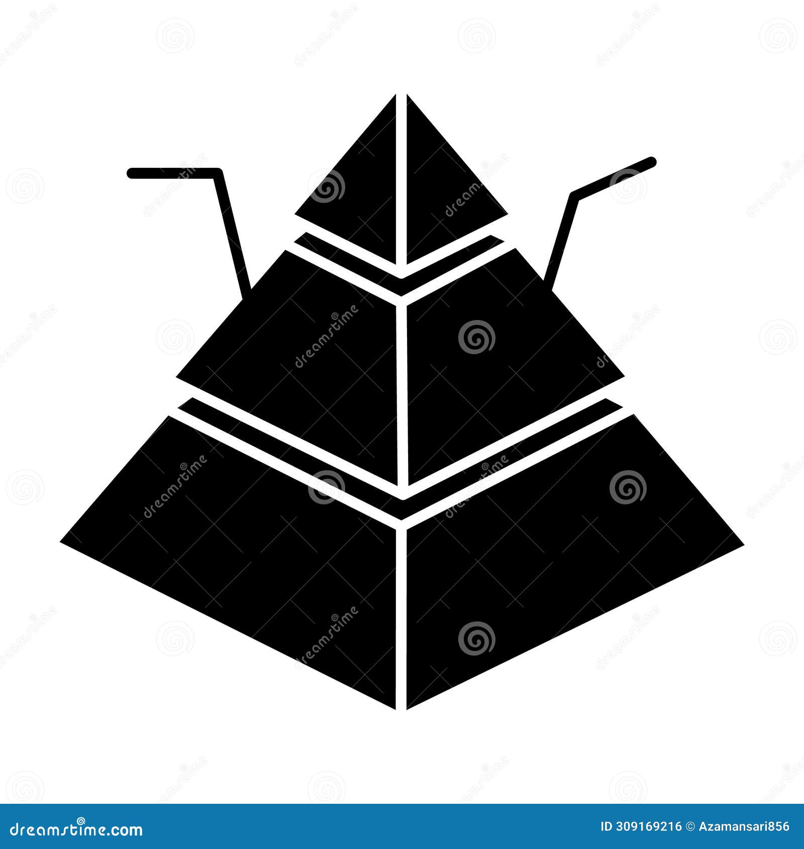 Triangle Shape Graph, Vector Design of Pyramid Infographics, Pyramid ...