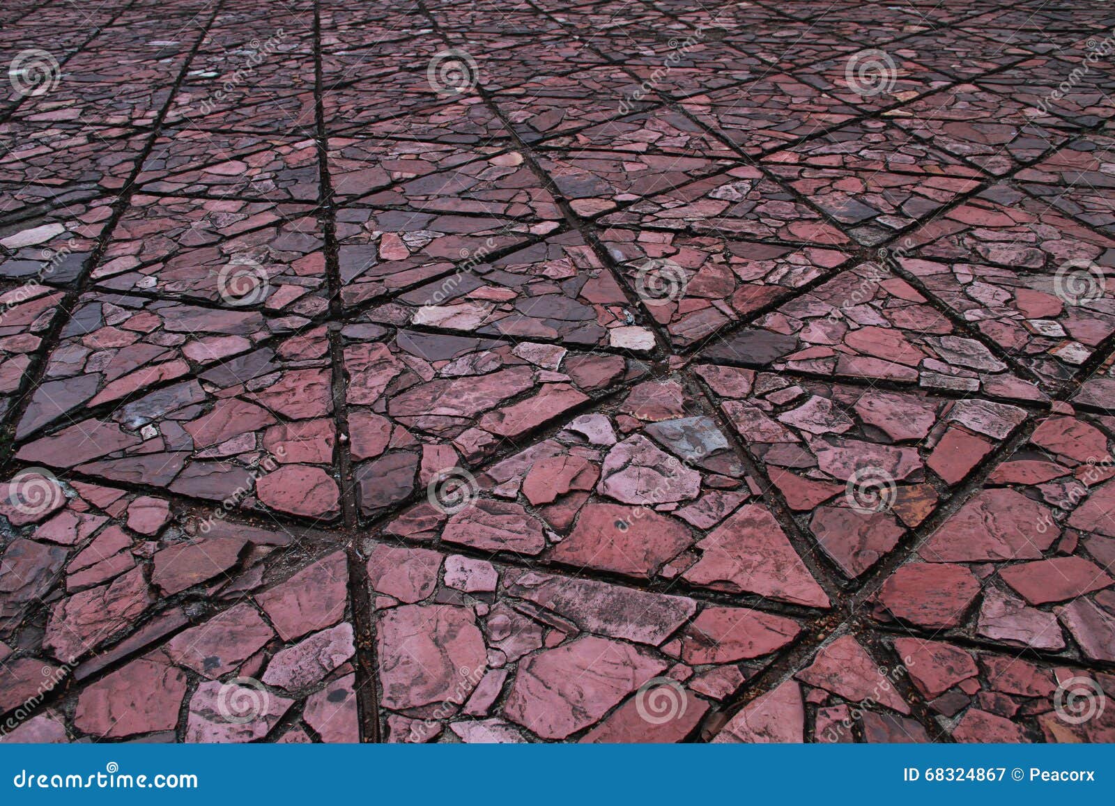 Triangle Shape of Ground Block Has Texture of Flat Stone. Stock Image ...
