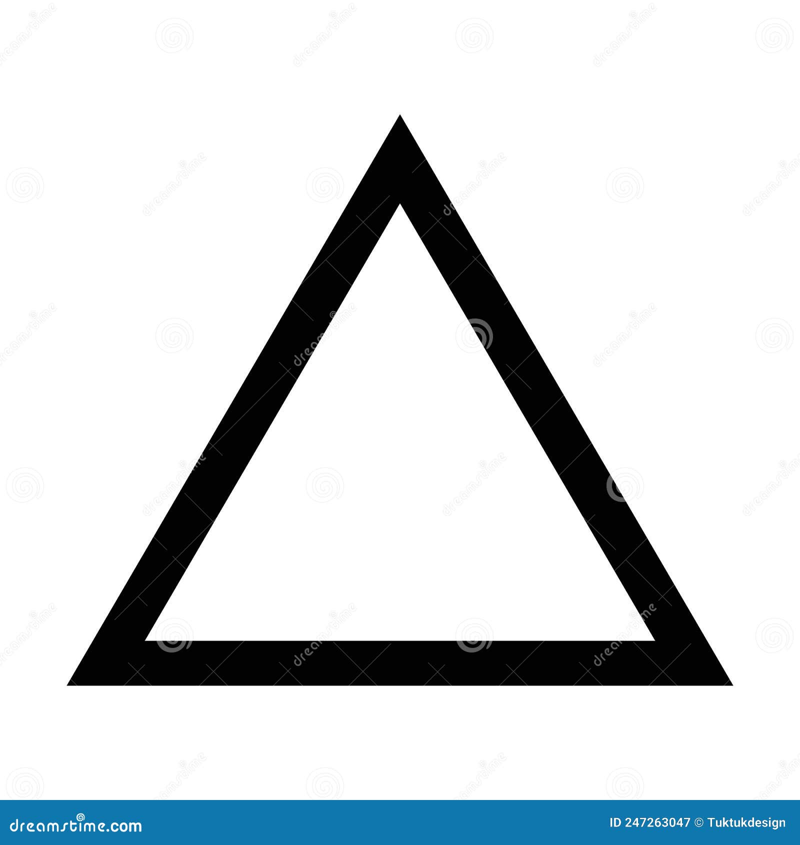 Triangle Shape Icon Vector Symbol Outline Stroke for Creative Graphic ...