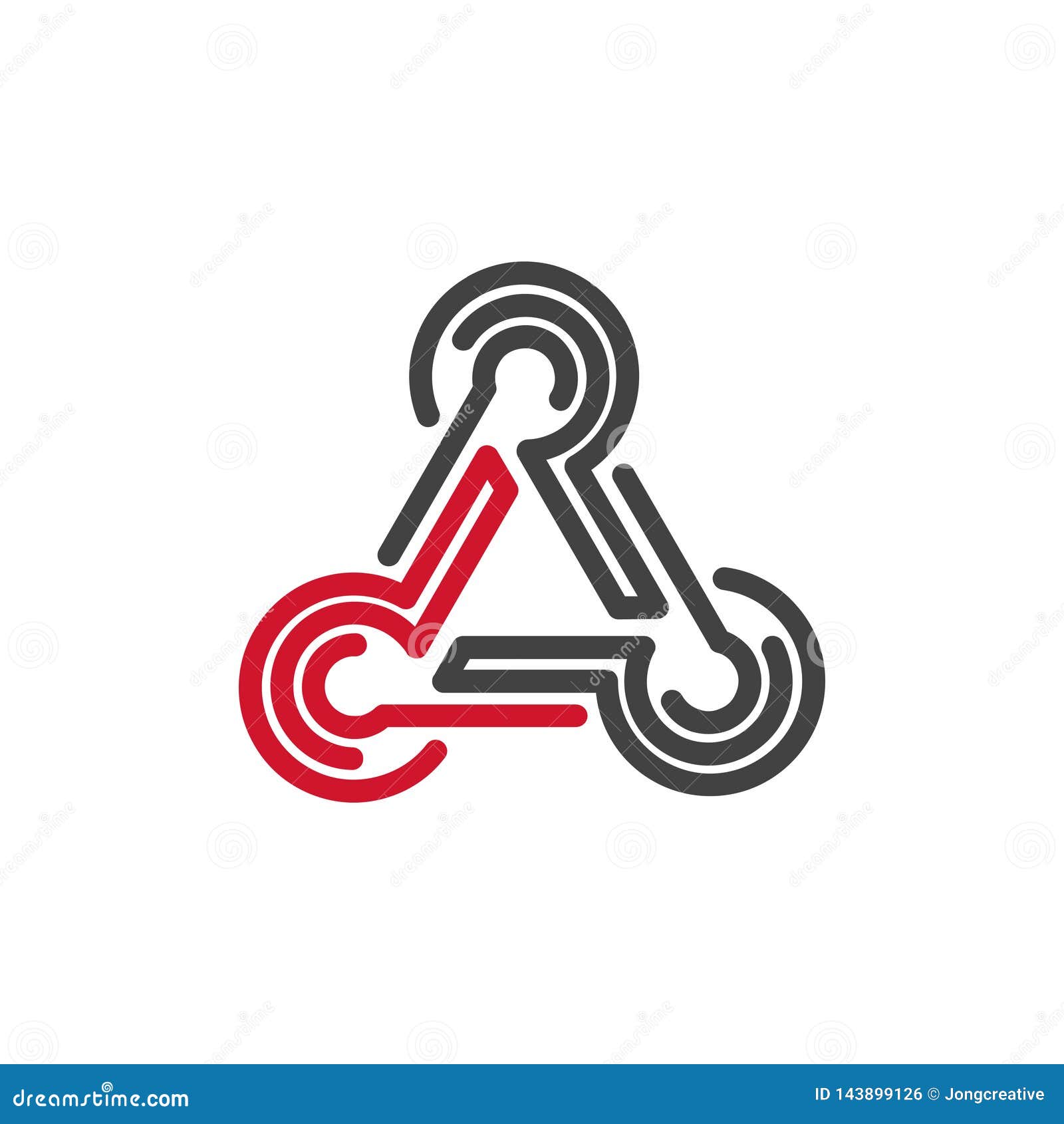 Triangle Shape Line Connection Sharing Logo Icon Stock Vector ...
