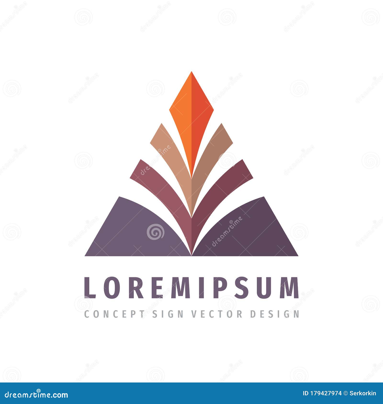 Triangle Shape Logo Design. Development Progress Business Vector Symbol ...