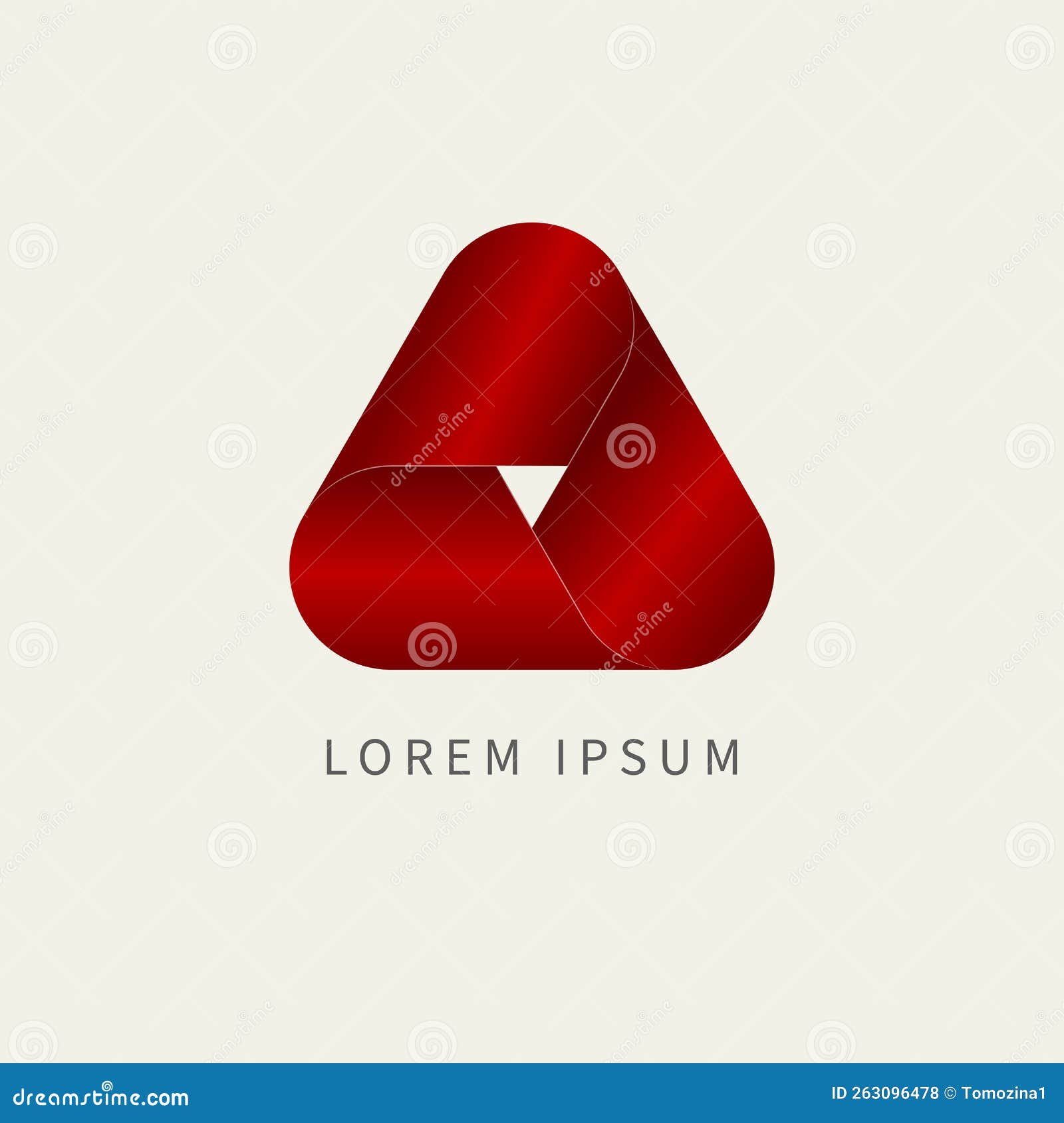 Triangle Shape Logo, Endless Ribbon Stock Vector - Illustration of ...