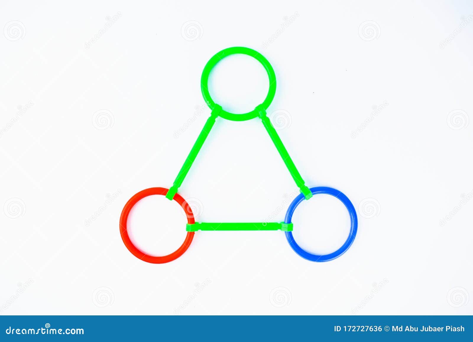 Triangle Shape Made with Circle and Line Shaped Plastic Shape-shifting ...