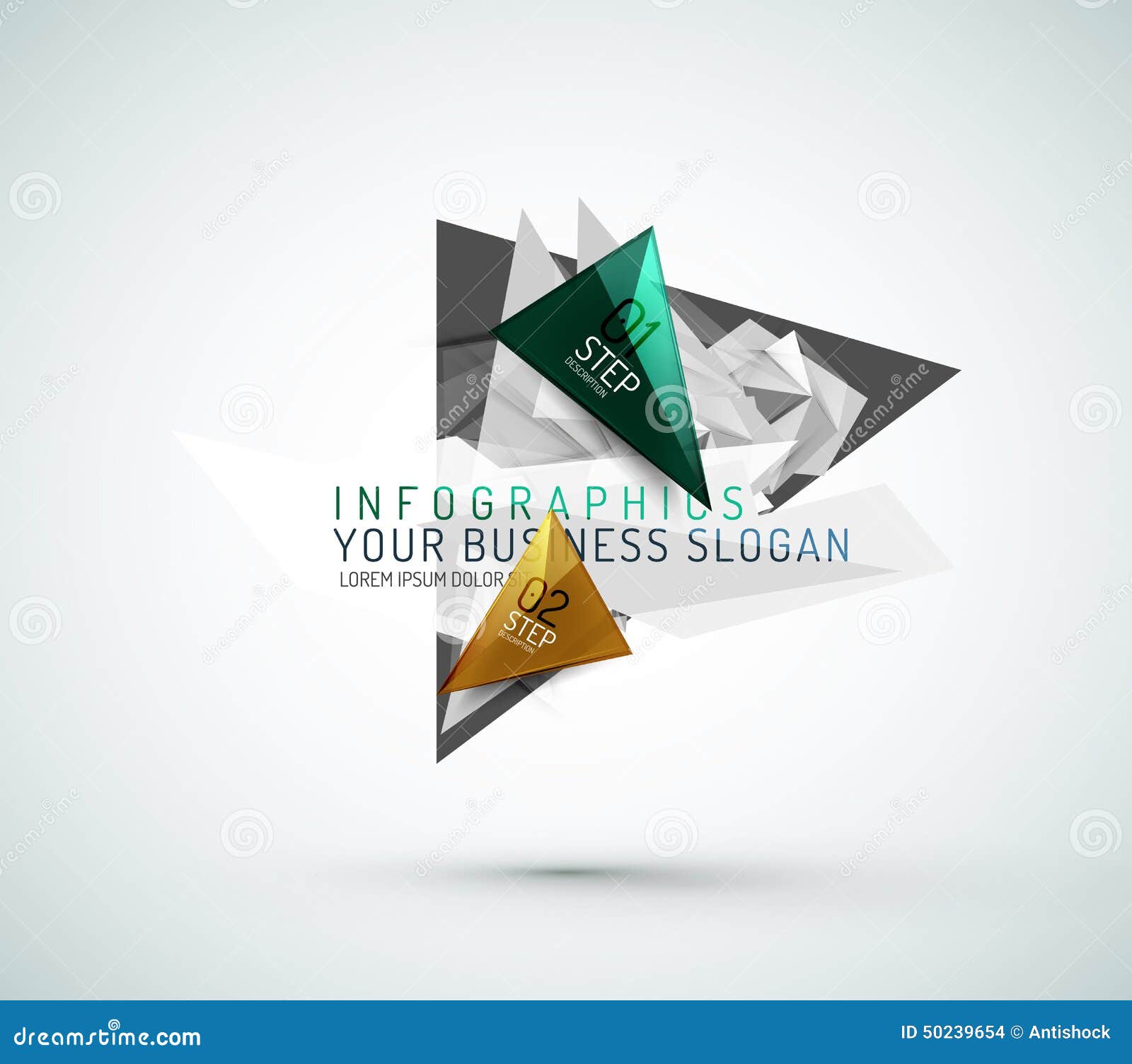 Triangle Shape Modern Paper Infographics Stock Vector - Illustration of ...