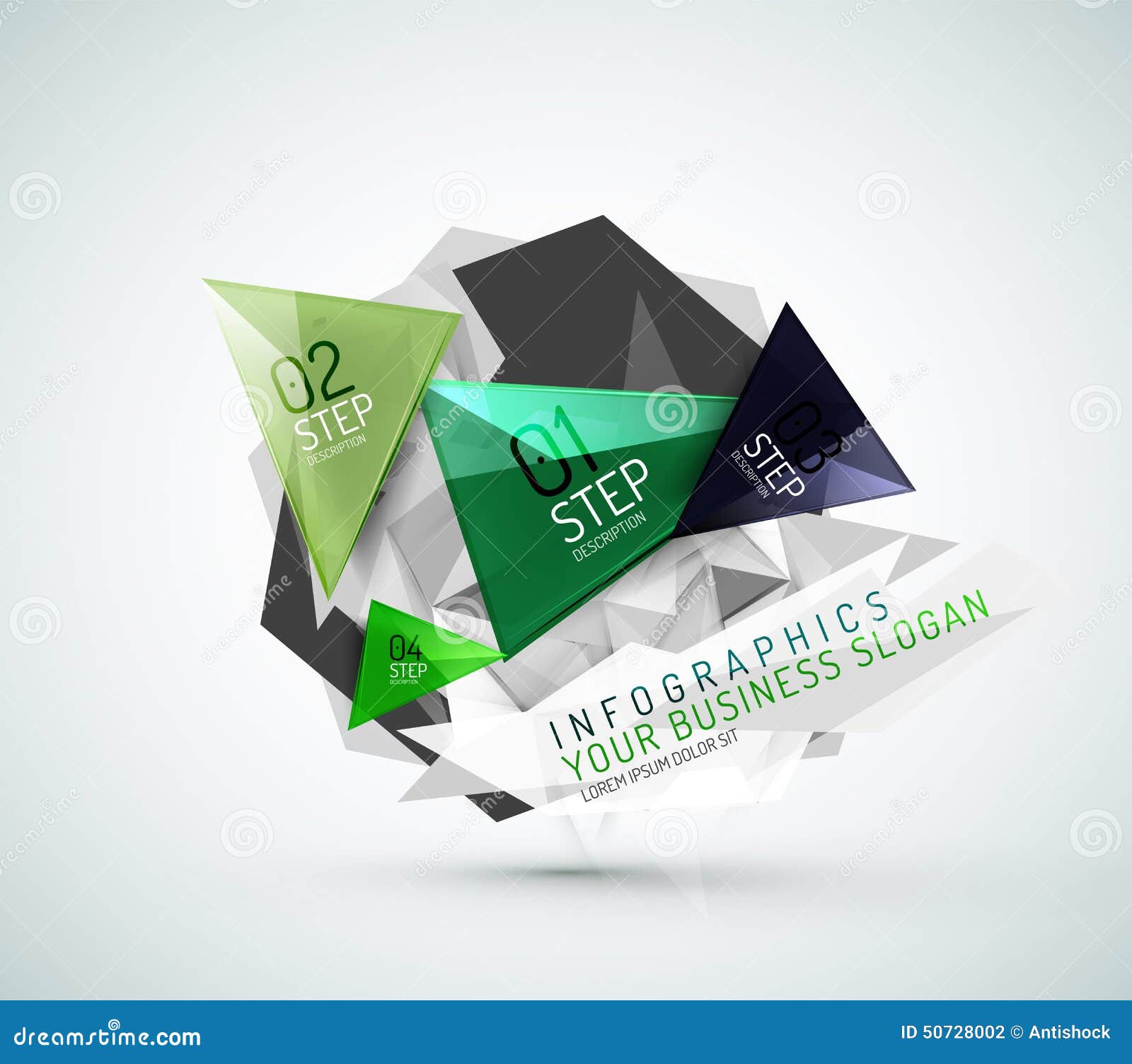 Triangle Shape Modern Paper Infographics Stock Vector - Illustration of ...