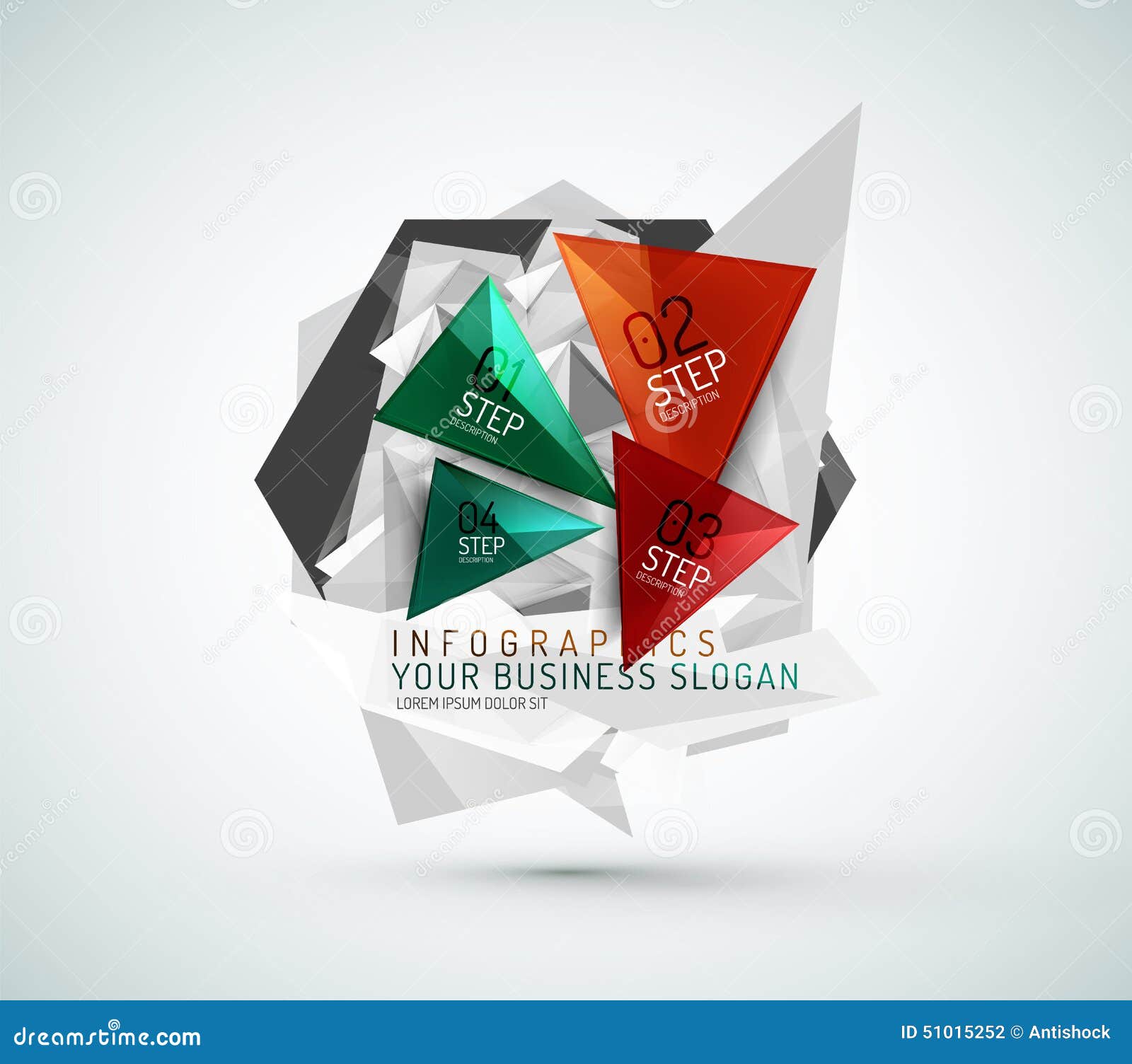 Triangle Shape Modern Paper Infographics Stock Vector - Illustration of ...