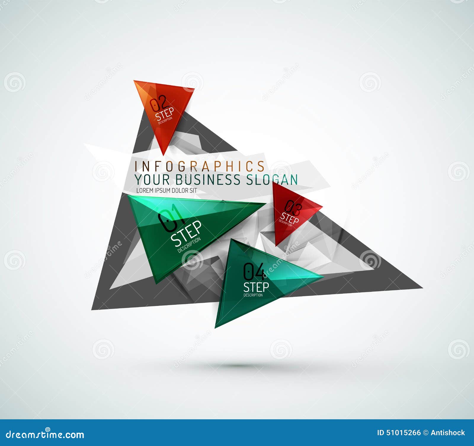 Triangle Shape Modern Paper Infographics Stock Vector - Illustration of ...