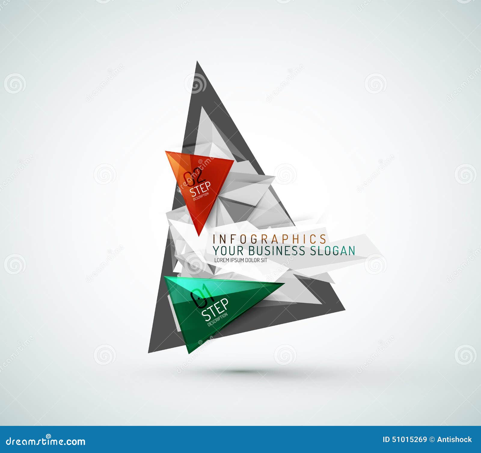 Triangle Shape Modern Paper Infographics Stock Vector - Illustration of ...