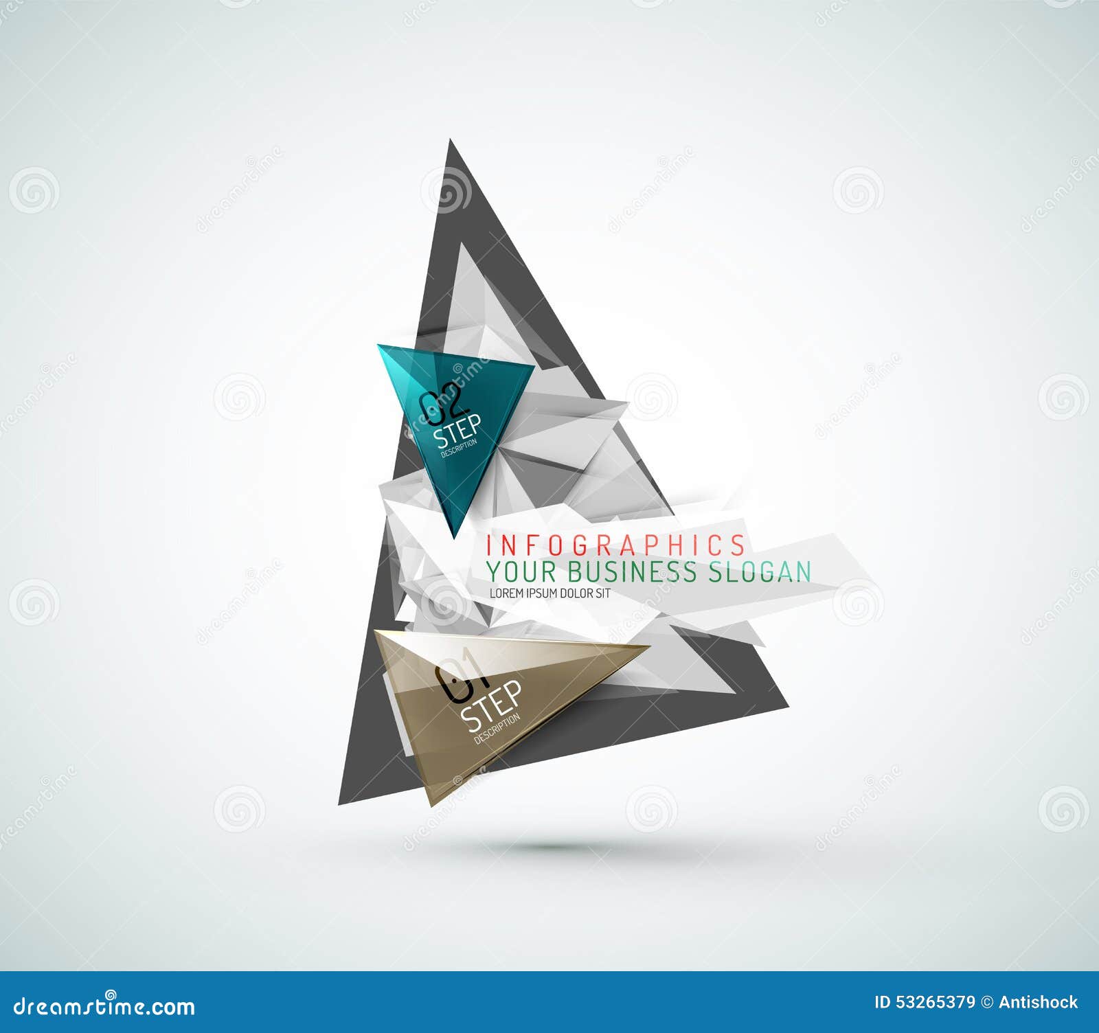 Triangle Shape Modern Paper Infographics Stock Vector - Illustration of ...