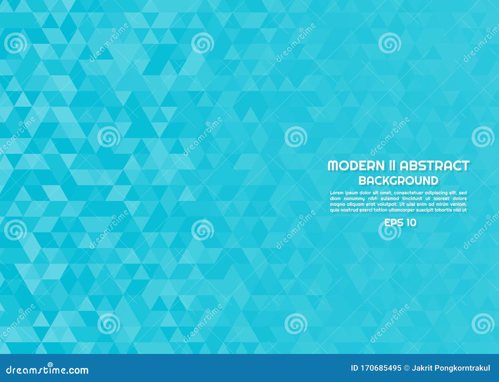 Triangle Shape Pattern Background Modern Abstract Design Color Cyan ...