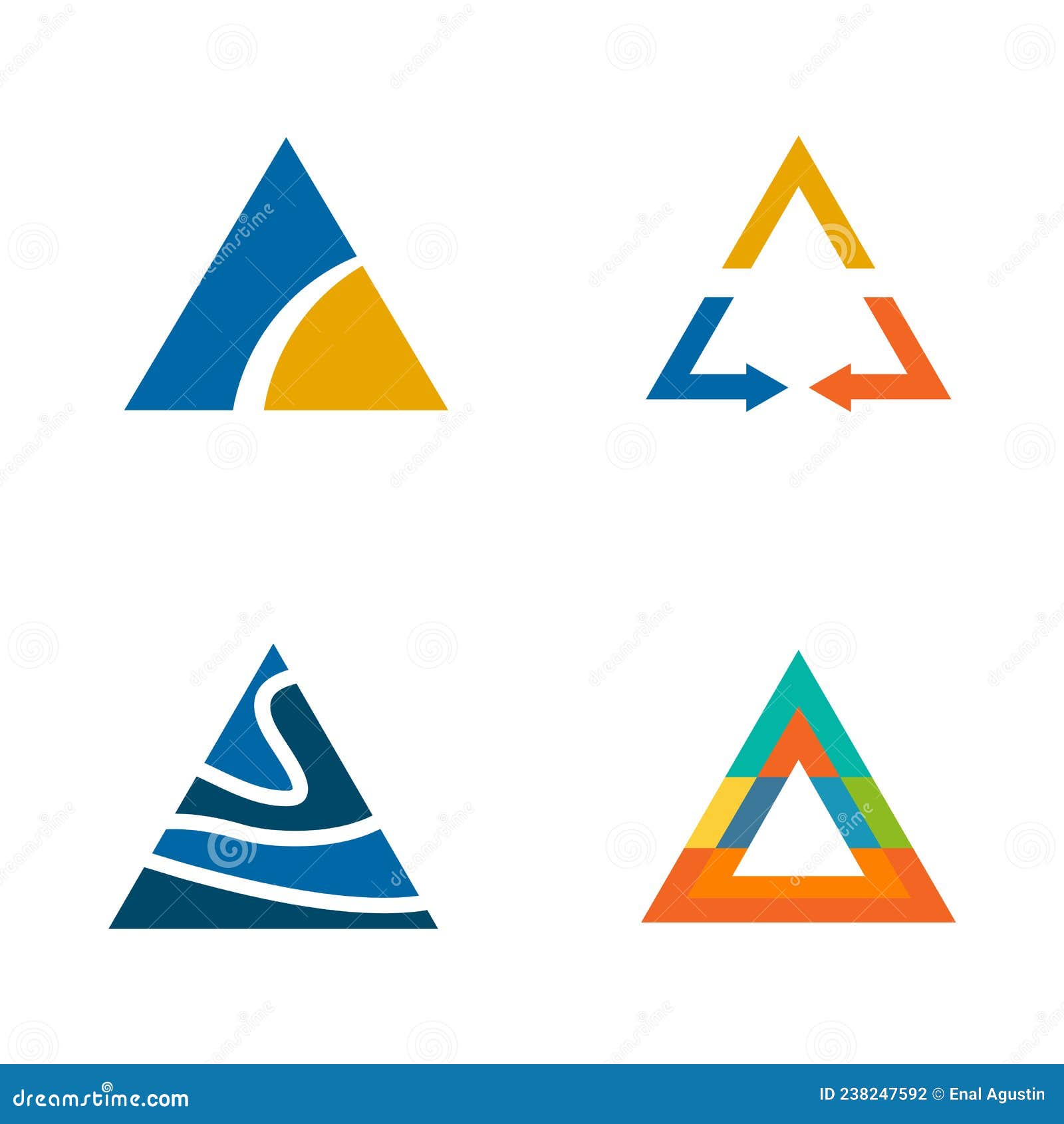 Triangle Shape Pattern Icon Logo Design Stock Vector - Illustration of ...