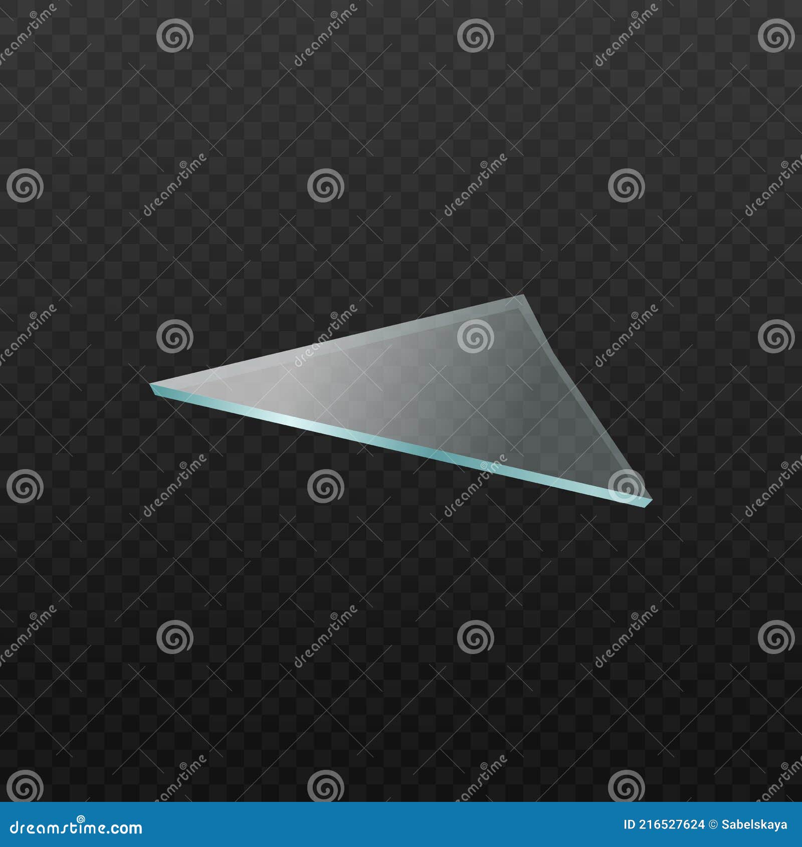 Triangle Shape of Shattered Broken Glass Realistic Vector Illustration ...