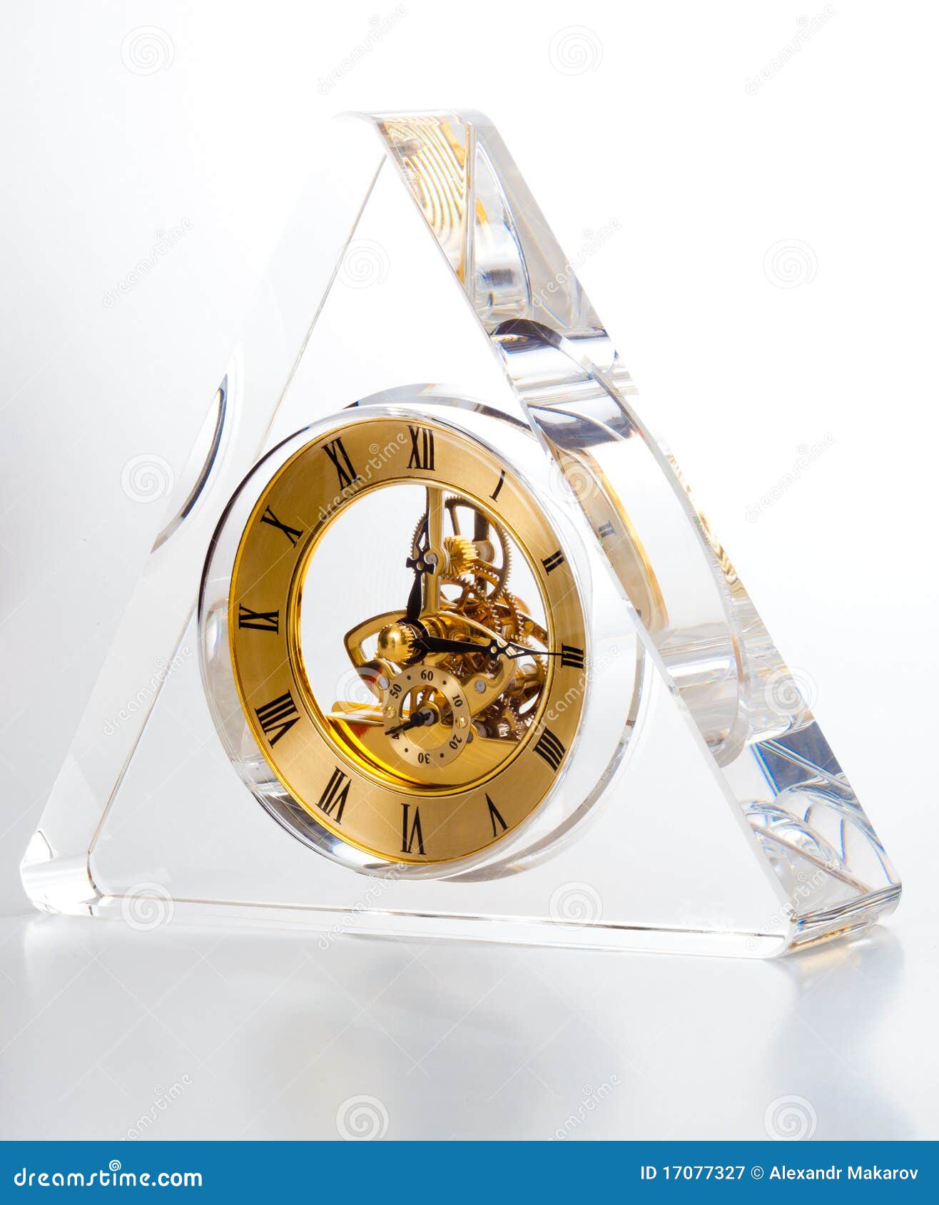 Triangle Shape Transparent Clock Stock Image - Image of mobile, light ...