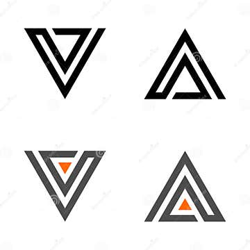Triangle Shape Vector Logo Template Illustration Design Illustration ...