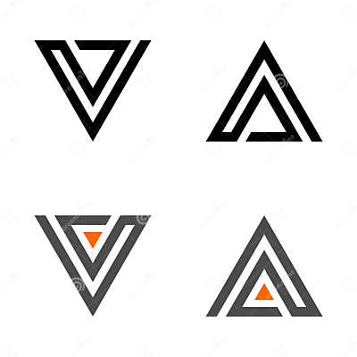 Triangle Shape Vector Logo Template Illustration Design Illustration ...