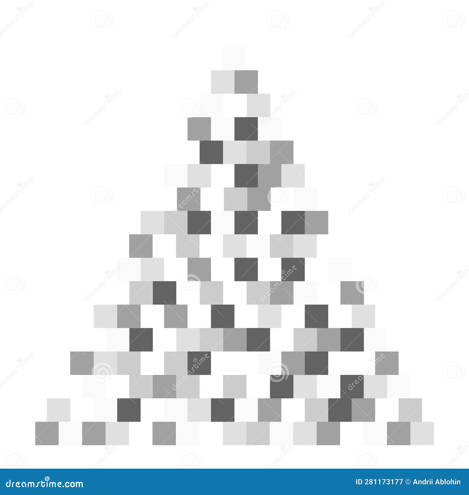 Triangle Shaped Censor Blur Effect Pattern. Pixel Checkered Mosaic Texture Hiding Prohibited ...
