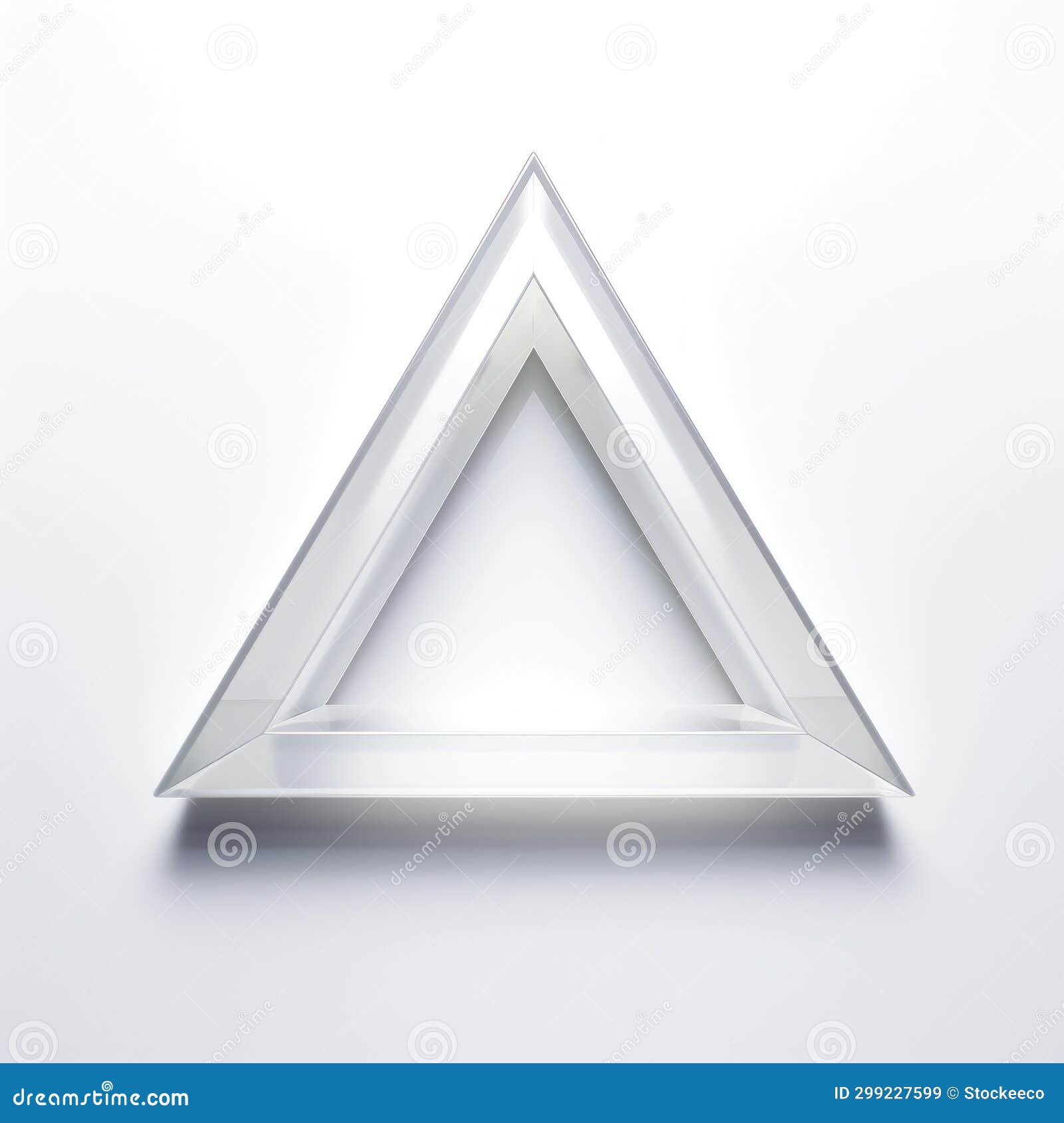Triangle Shaped Glass Sculpture: 3d Image with Iconographic Symbolism ...