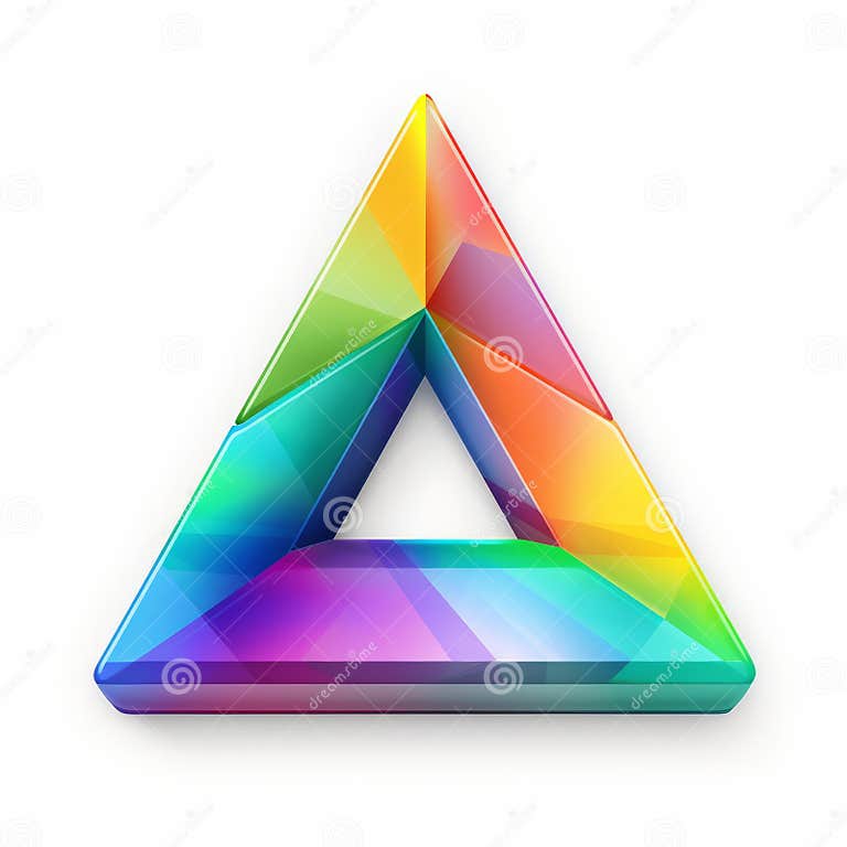 A Triangle Shaped Object with a Rainbow Colored Triangle in the Middle ...