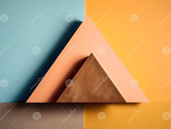 A Triangle Shaped Object on Top of a Shelf. Generative AI Image. Stock ...