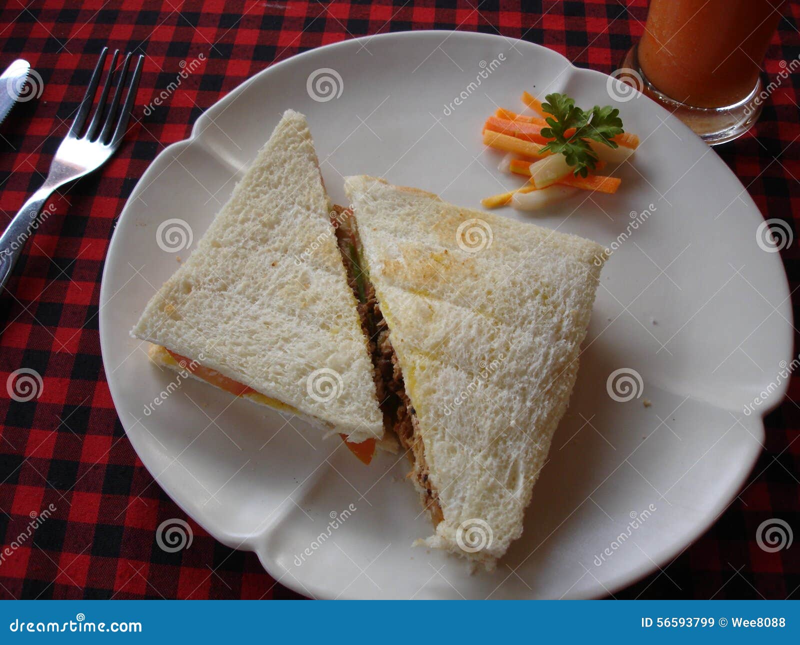 Triangle Shaped Toasted Sandwich Stock Image - Image of food, meal ...