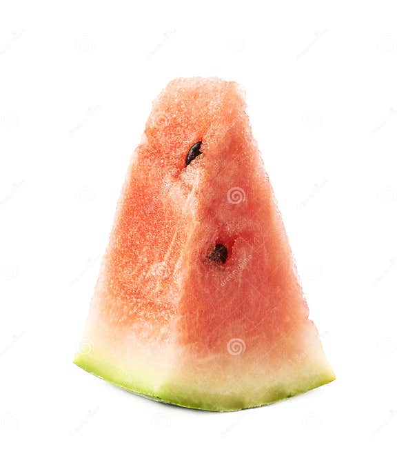 Triangle Shaped Watermelon Slice Isolated Stock Photo - Image of object ...