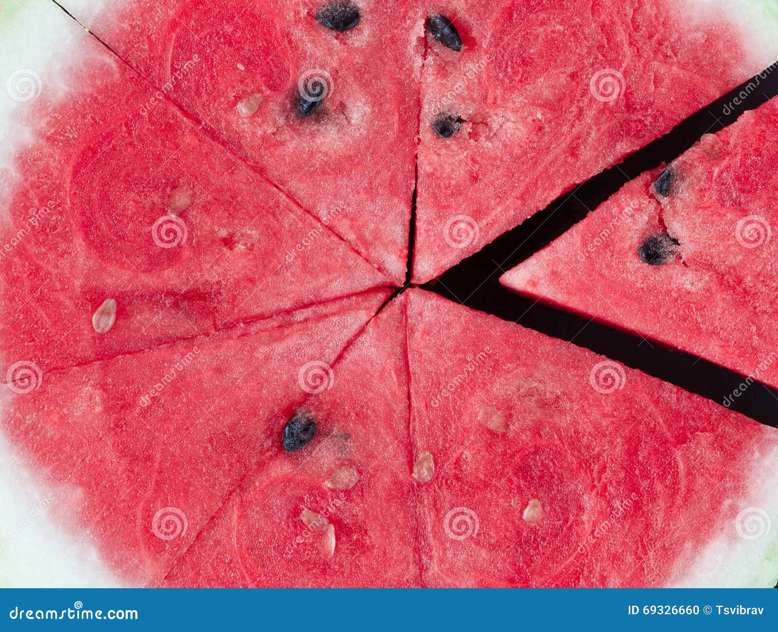 Triangle Shaped Watermelon Slices Closeup. Stock Photo - Image of ...