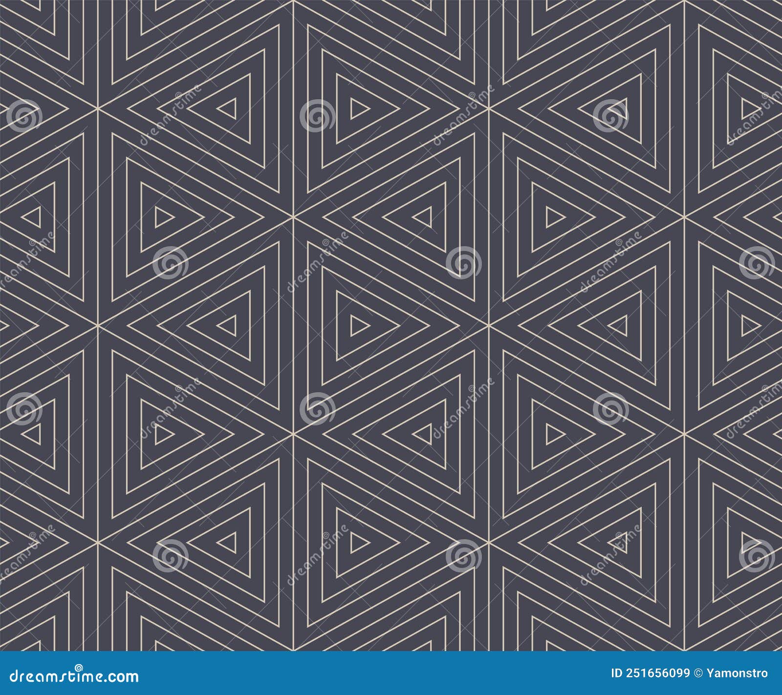Triangle Shapes Grid Linear Outline Seamless Pattern Vector Abstract ...