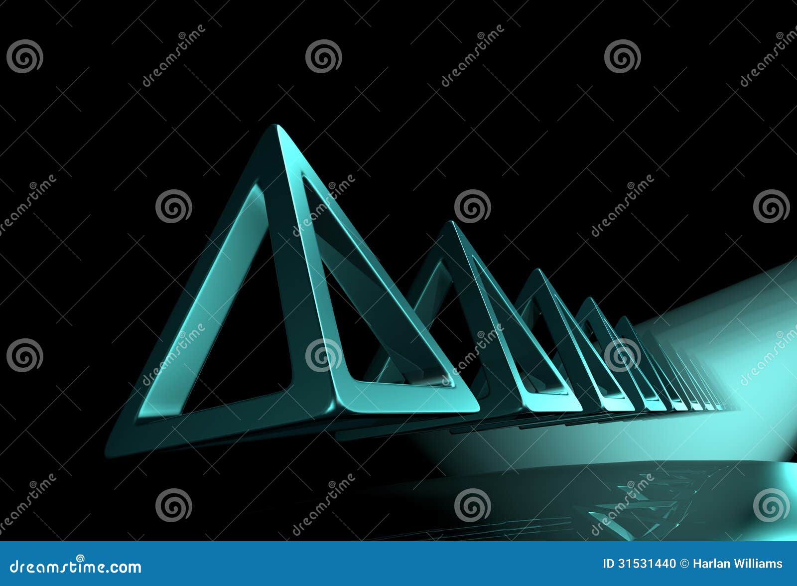 Triangle Shapes Metal Futuristic Stock Illustration - Illustration of ...