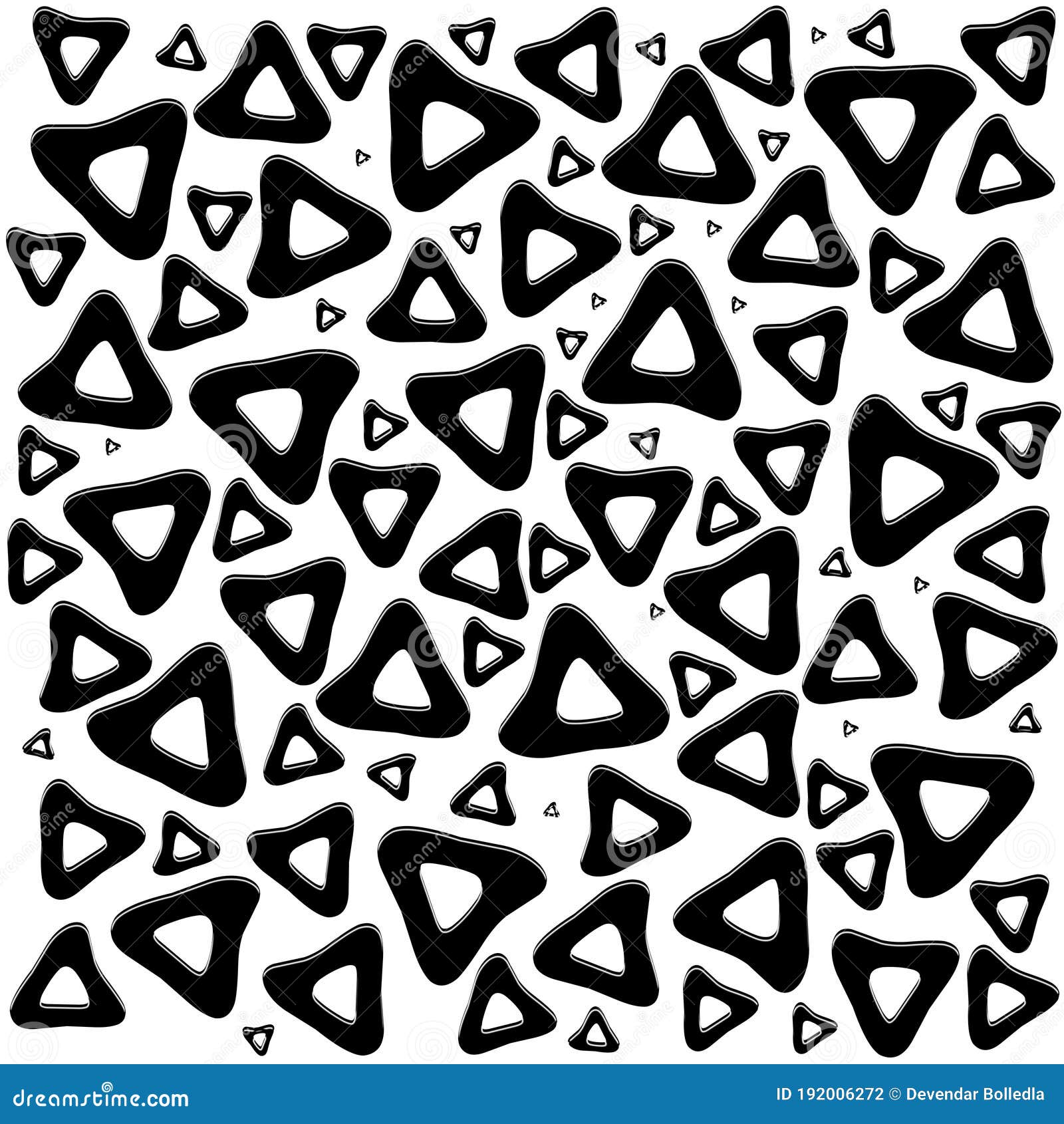 Triangle Shapes Pattern Making on Plain White Background Stock ...