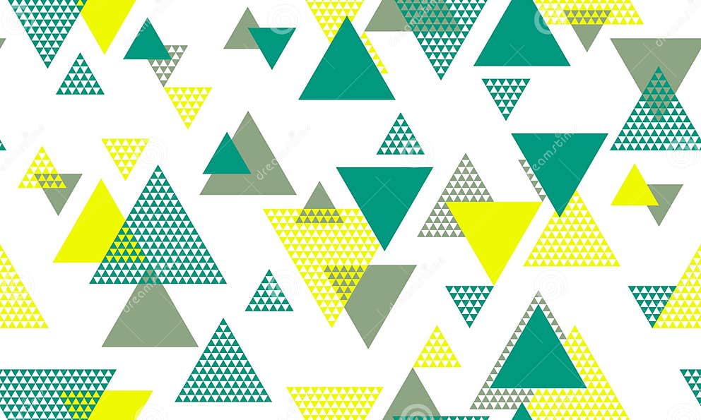 Triangle Shapes Seamless Pattern Vector Design. Stock Vector ...