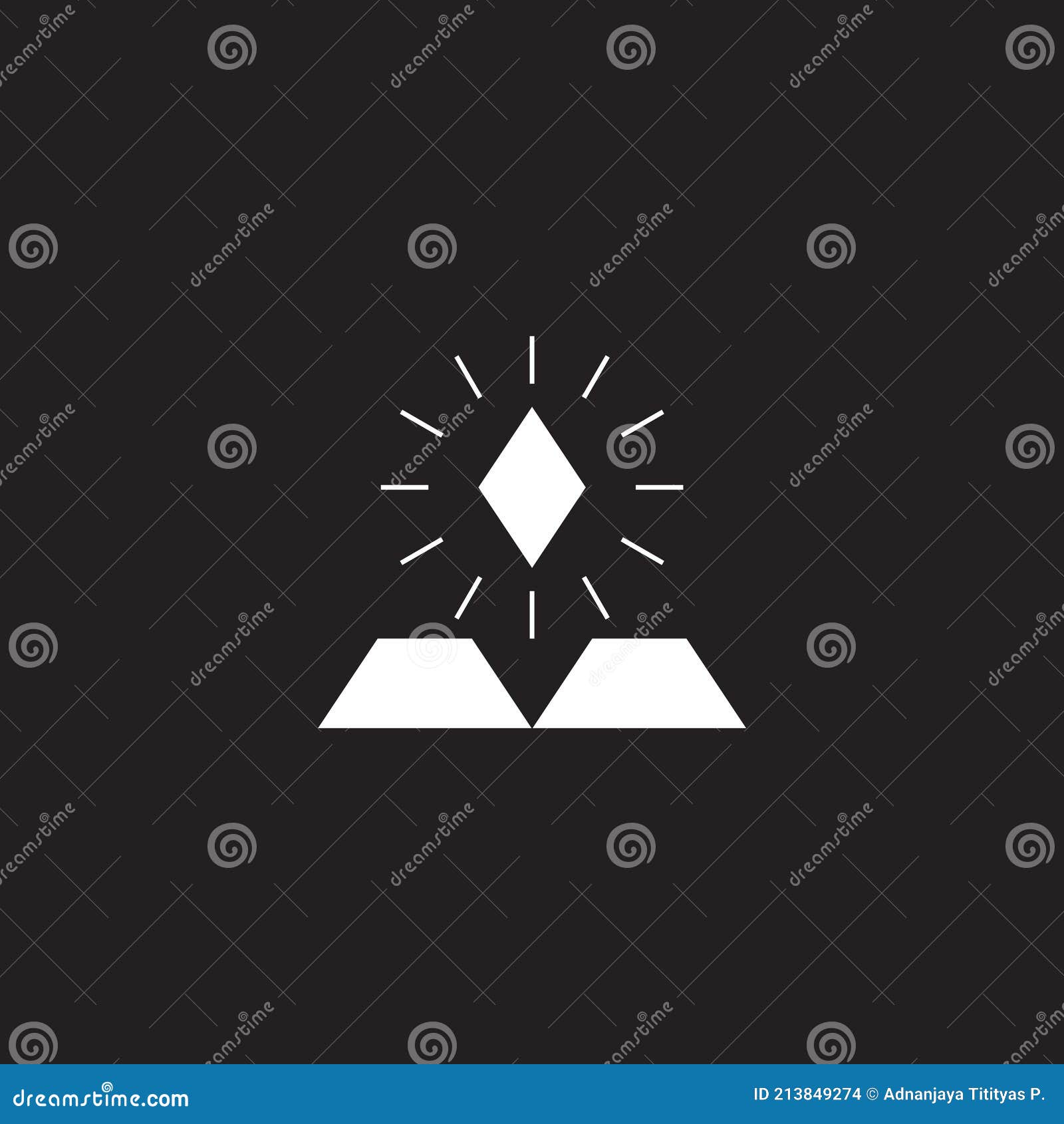 Triangle Shine Diamond Simple Geometric Flat Logo Vector Stock Vector ...