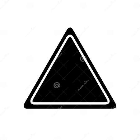 Triangle Silhouette Icon with Rounded Corners. Triangle Shape Stock ...