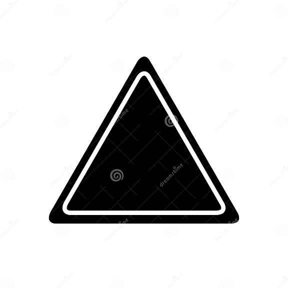 Triangle Silhouette Icon with Rounded Corners. Triangle Shape Stock ...