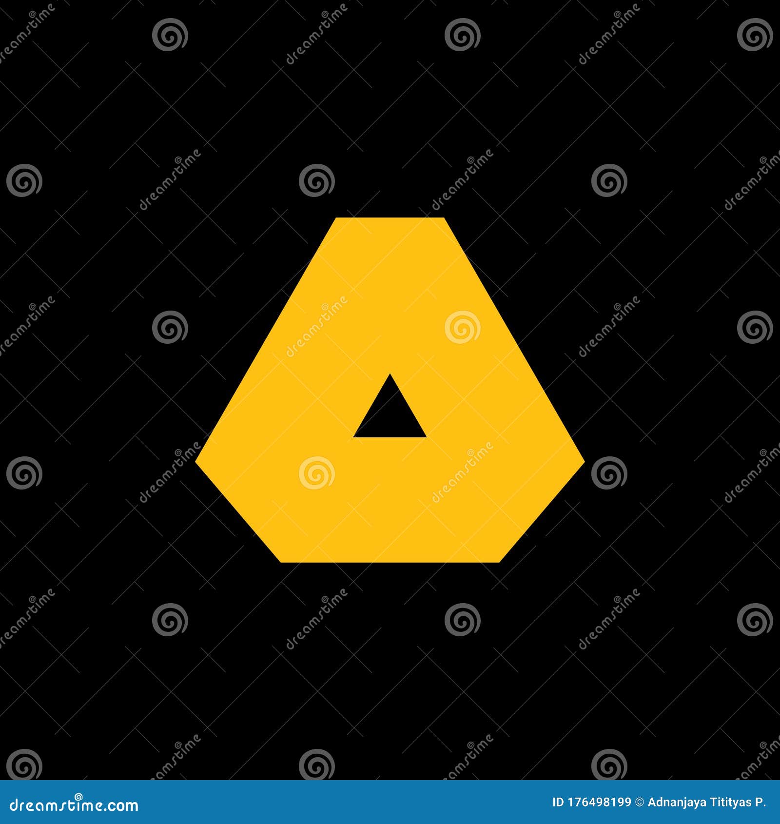 Triangle Simple Geometric Letter a Logo Vector Stock Vector ...