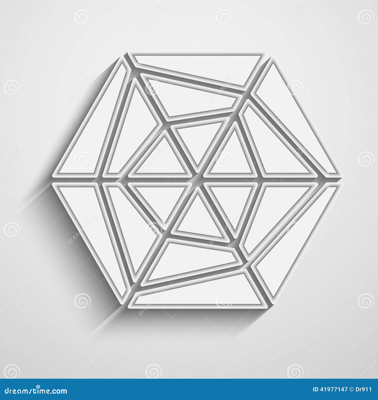 Triangle six stock vector. Illustration of business, science - 41977147