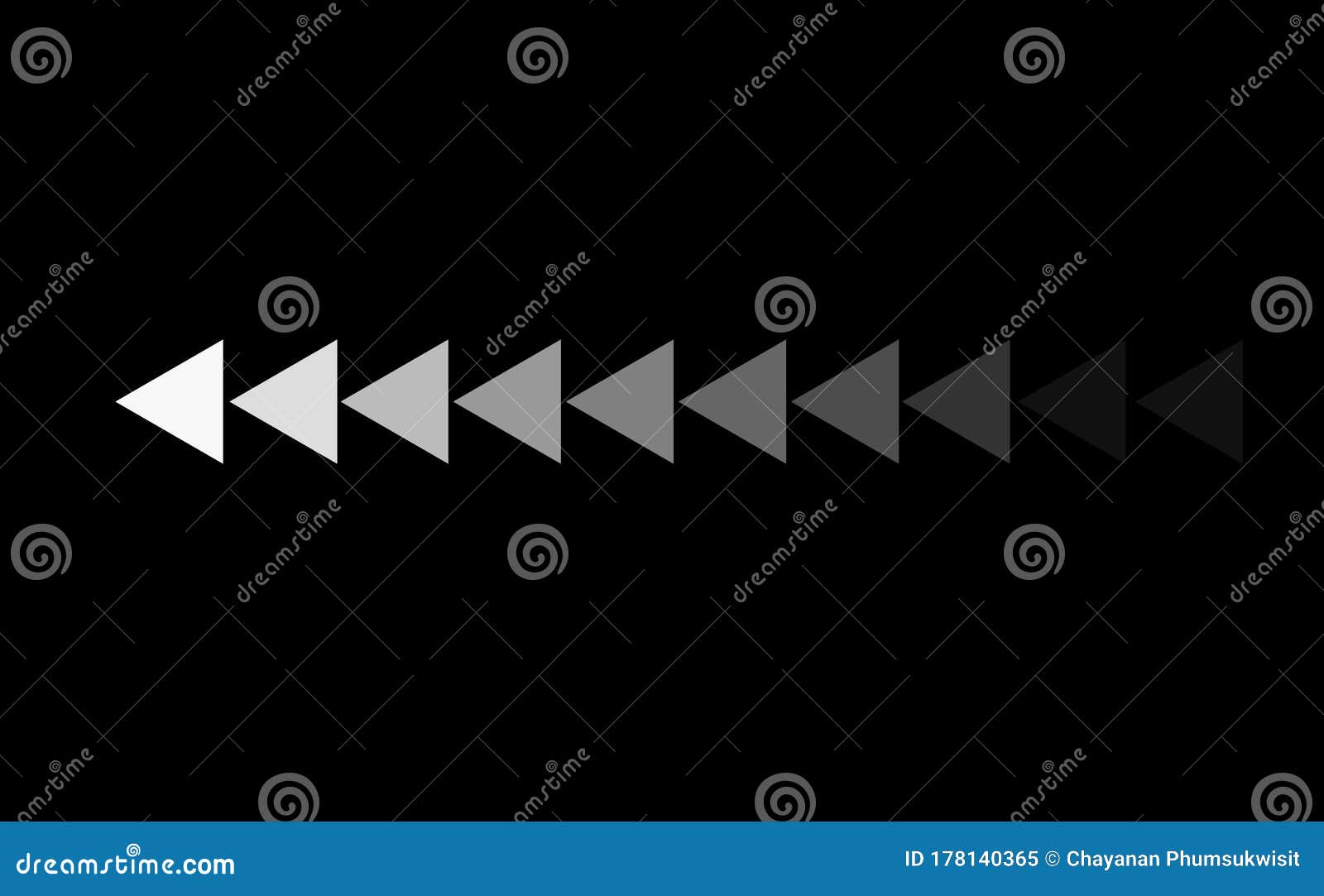 Triangle Slow Faded All in the Line on Black Screen Design of ...