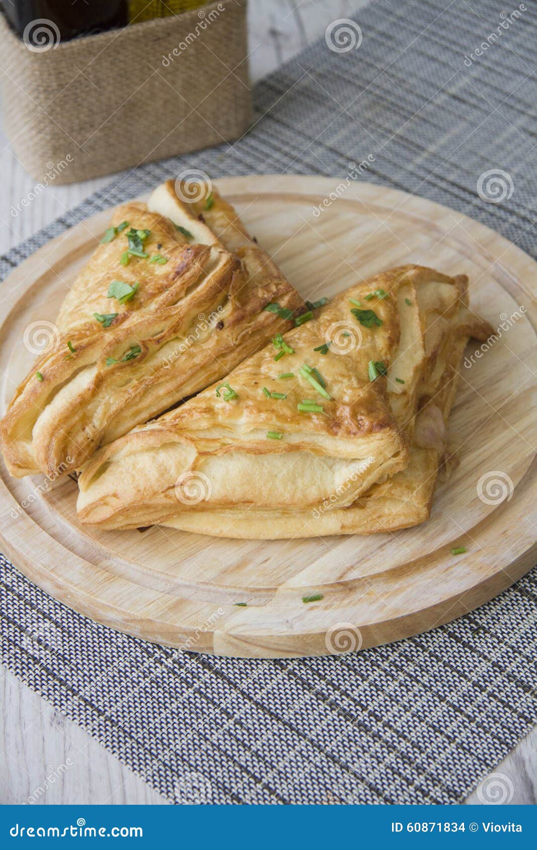 Triangle snacks stock photo. Image of bread, meat, napkin - 60871834