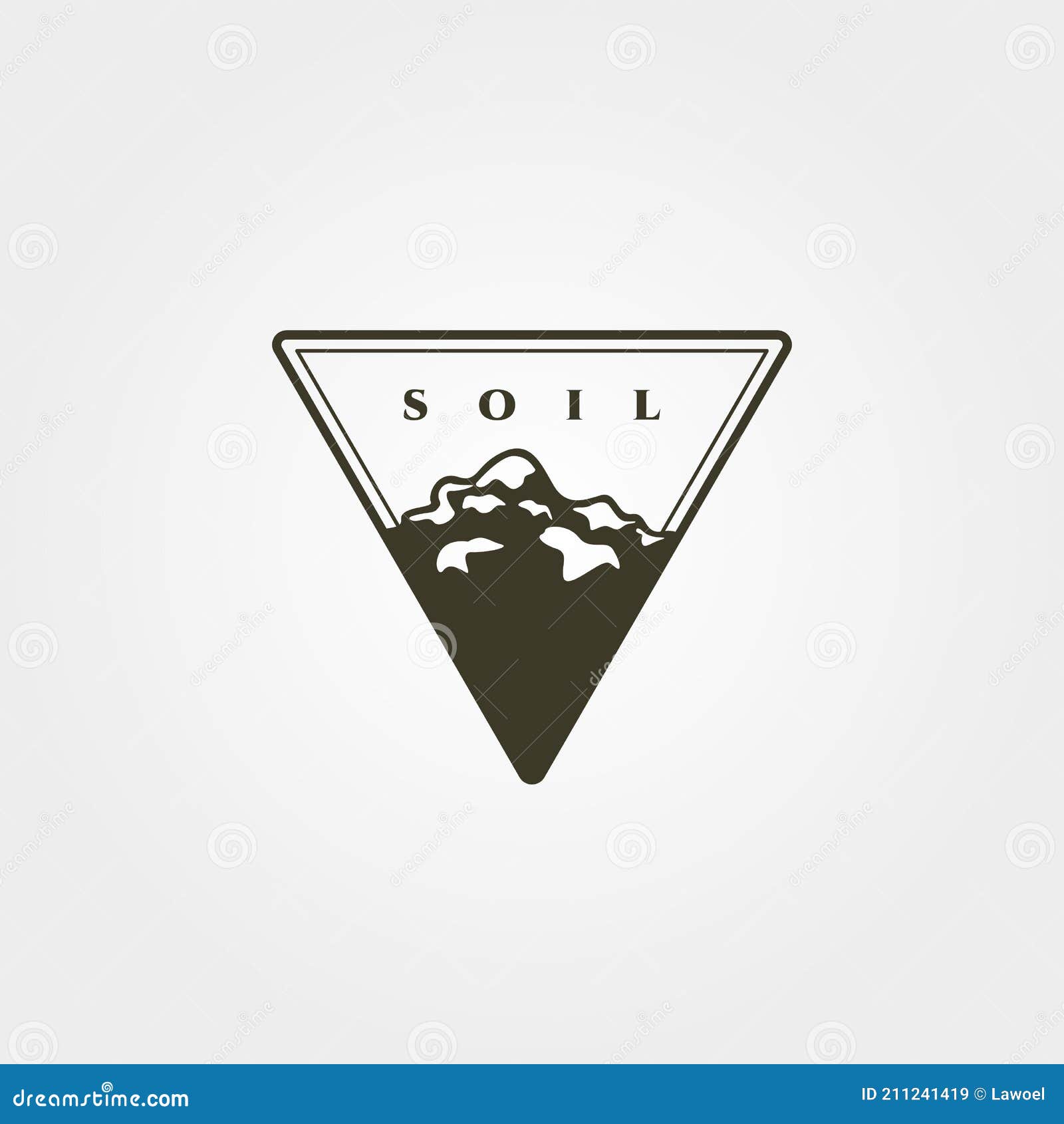 Triangle Soil Icon Logo Symbol Vector Illustration Design Stock Vector ...